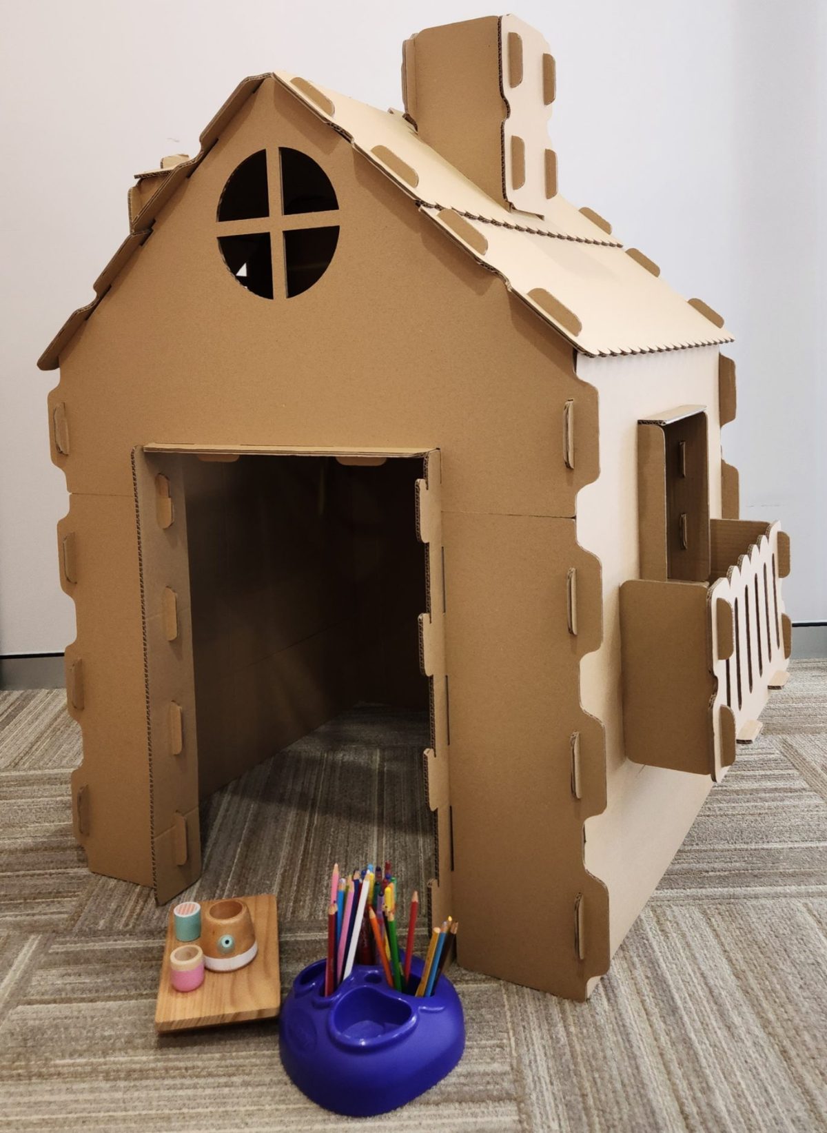 Children's Cardboard Indoor Cubby House - HD Cardboards